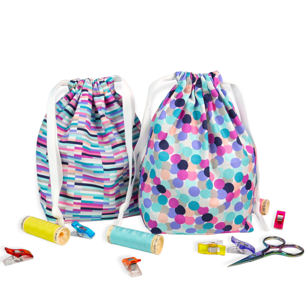 Drawstring Bag - Downloadable PDF Pattern & Video Tutorial – Crosscut ...