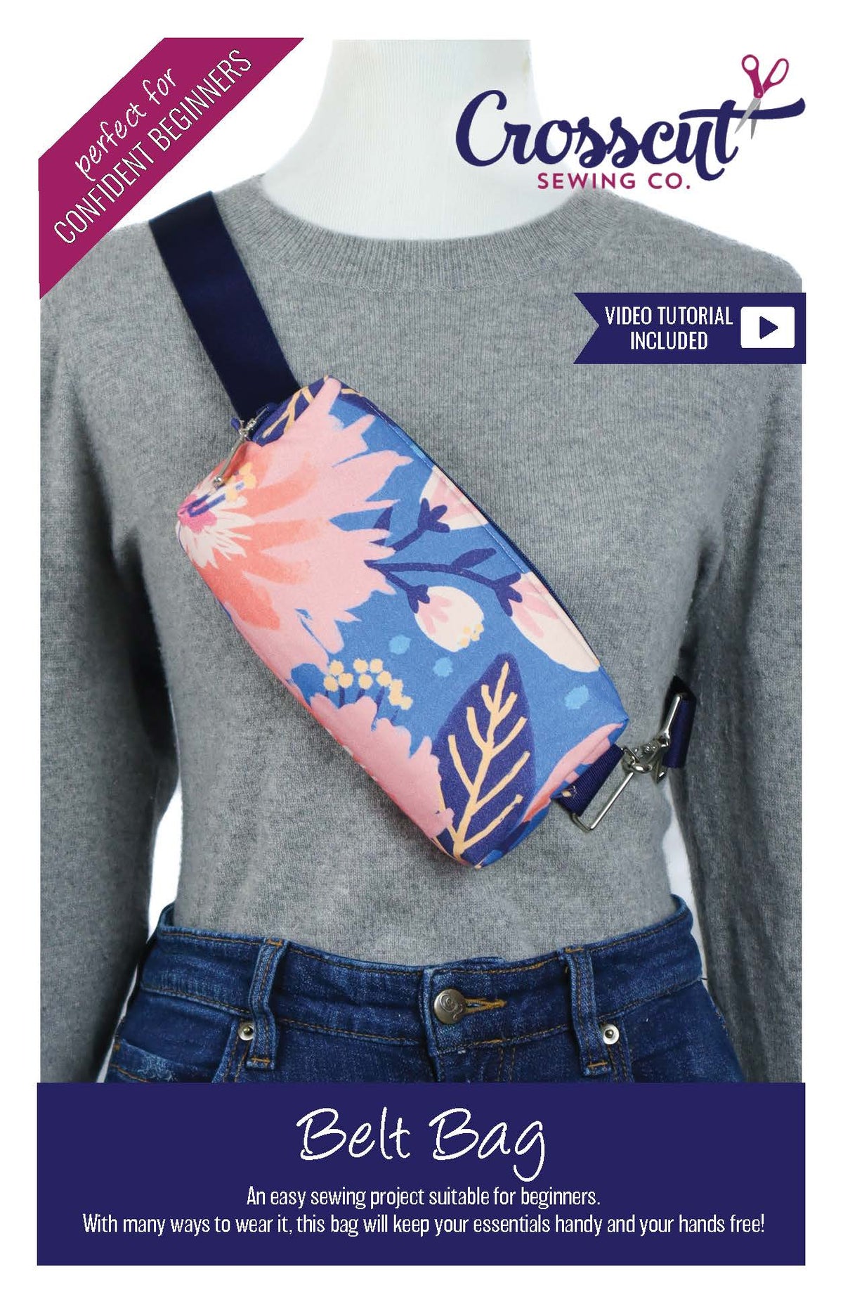 Belt Bag - Beginner Sewing Pattern & Video Tutorial – Crosscut Sewing Co.