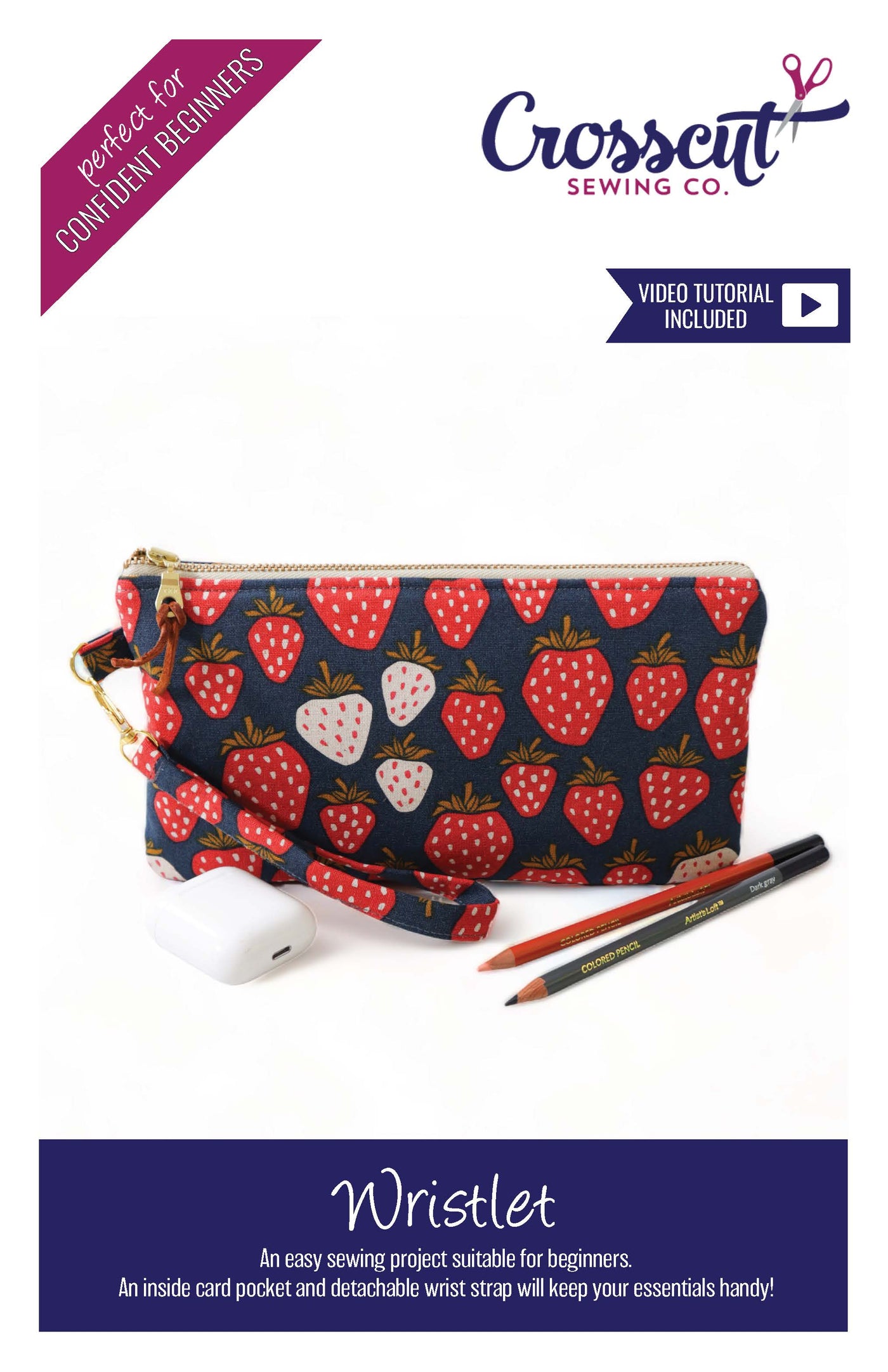 Wristlet - Beginner Sewing Pattern & Video Tutorial – Crosscut Sewing Co.