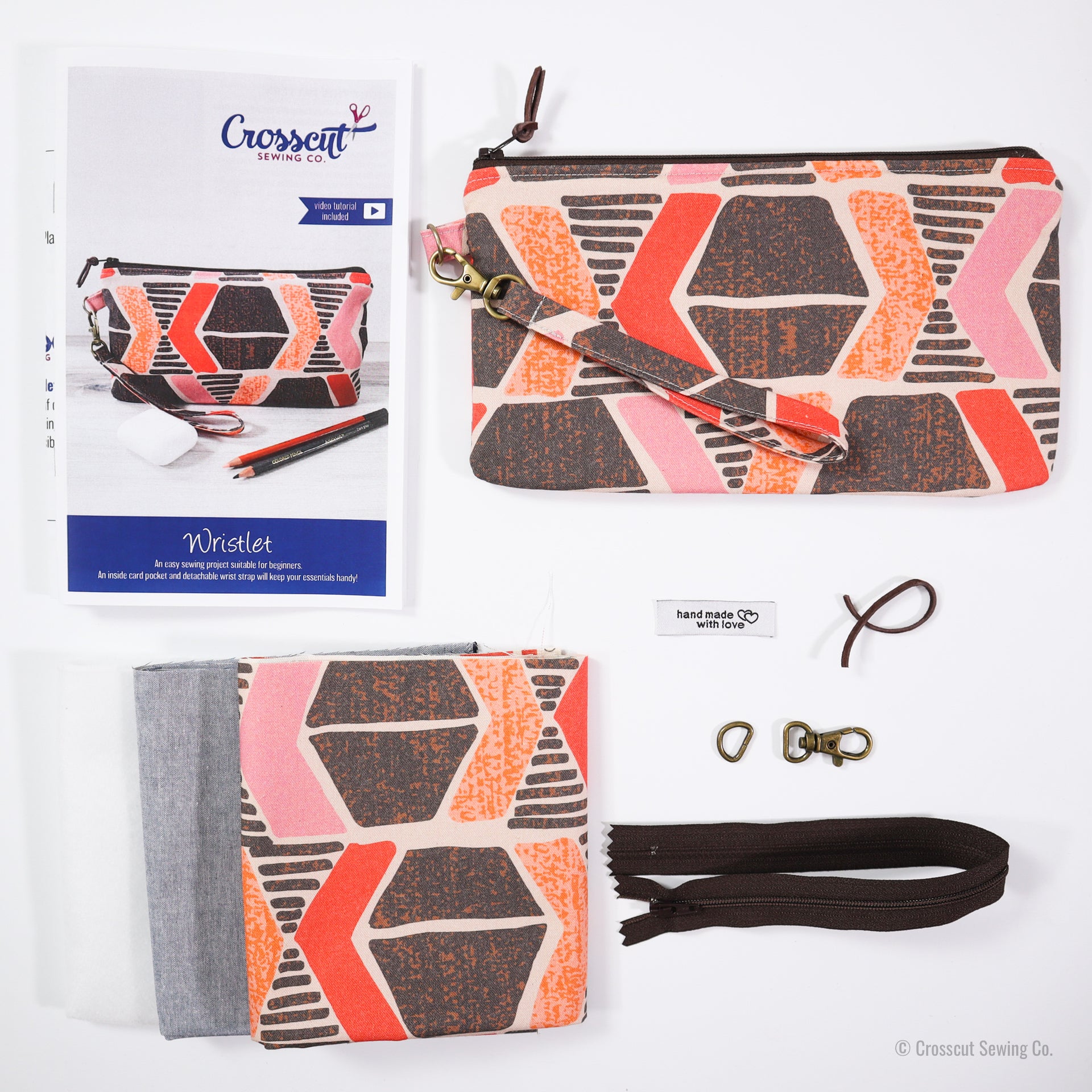 Wristlet Sewing Kit - Yucatan – Crosscut Sewing Co.